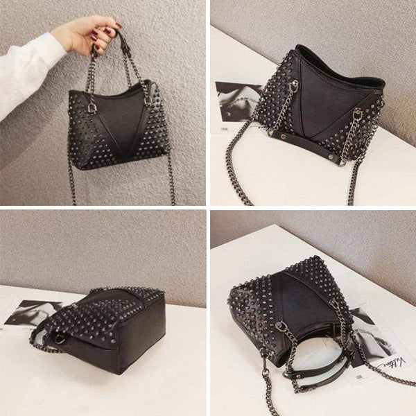 Chained Rivet Gothic Bag - Gothic Babe Co