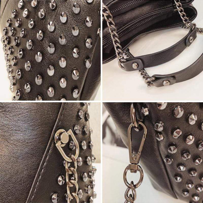 Chained Rivet Gothic Bag - Gothic Babe Co
