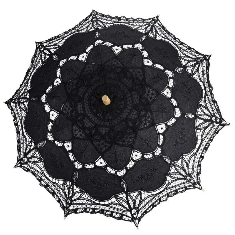 Dark Gothic Lace Umbrella | Goth Umbrella - Gothic Babe Co