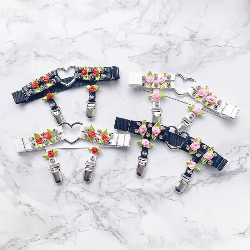 Suspender Holy Leg Garter | Leg Garter Belt - Gothic Babe Co