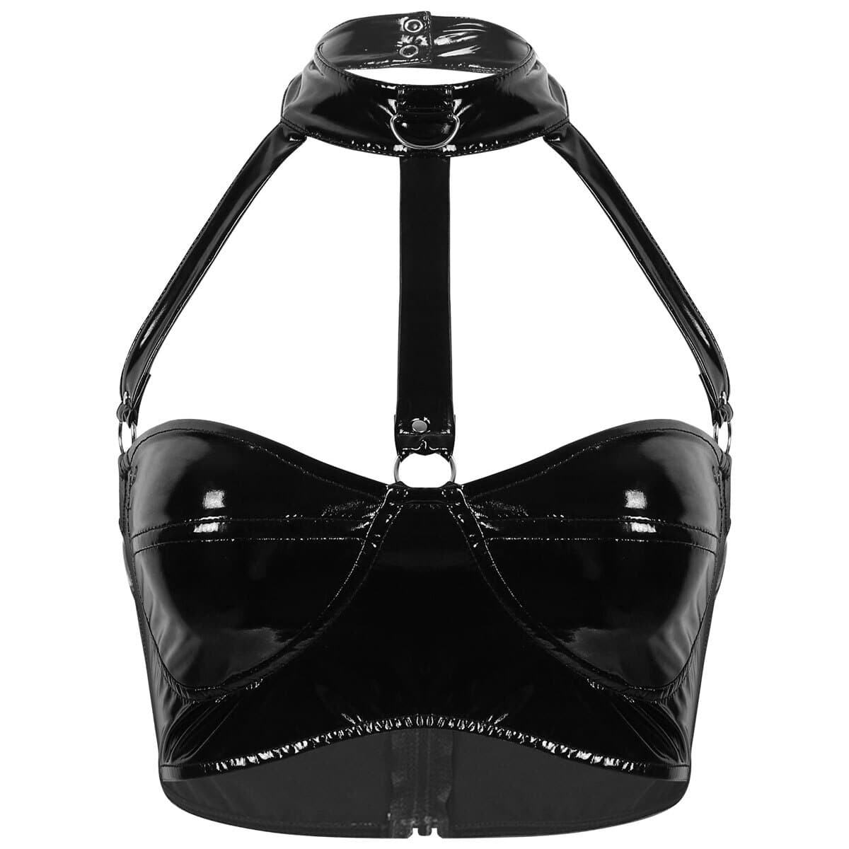 Once Bitten Glossy Gothic Bra | Goth Bra - Gothic Babe Co