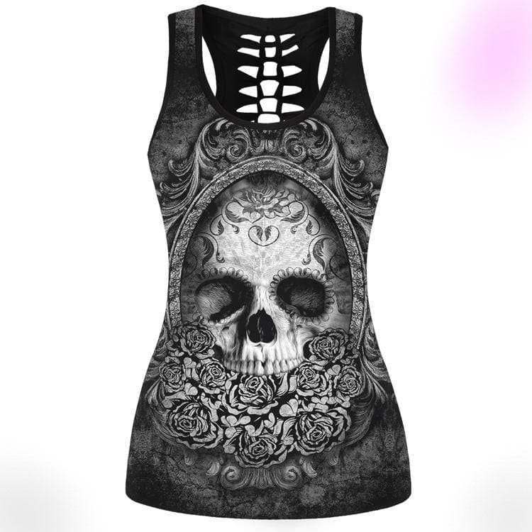 Dark Skull Tank Top - Gothic Babe Co