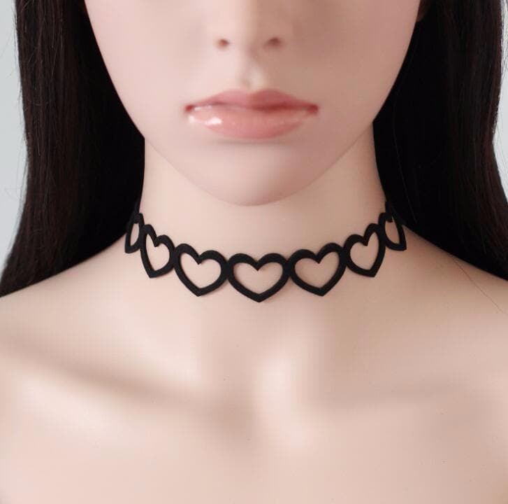 Love Heart Choker - Gothic Babe Co