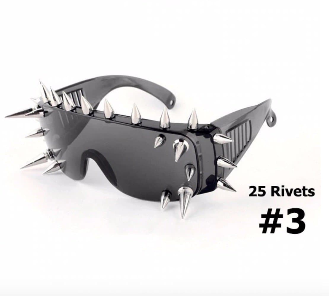 Gothic Rivet Punk Glasses - Gothic Babe Co