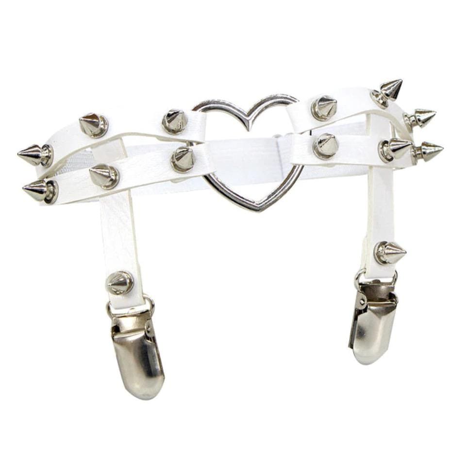 Sexy Heart Spiked Garter - Gothic Babe Co