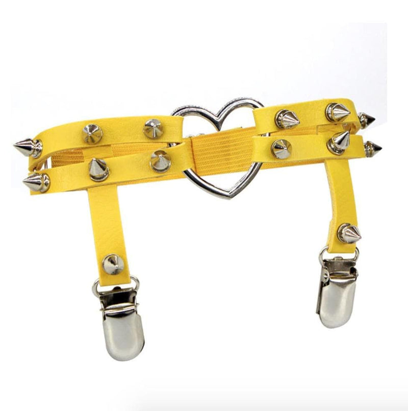 Sexy Heart Spiked Garter - Gothic Babe Co