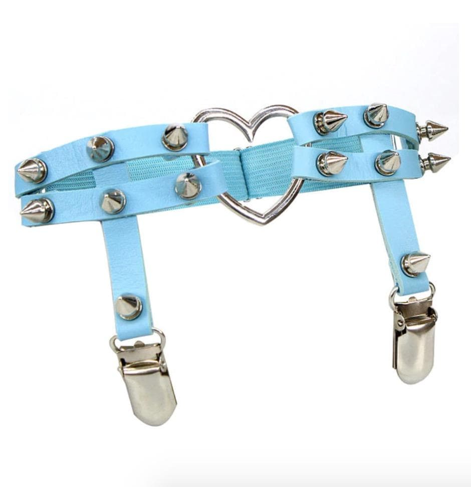 Sexy Heart Spiked Garter - Gothic Babe Co