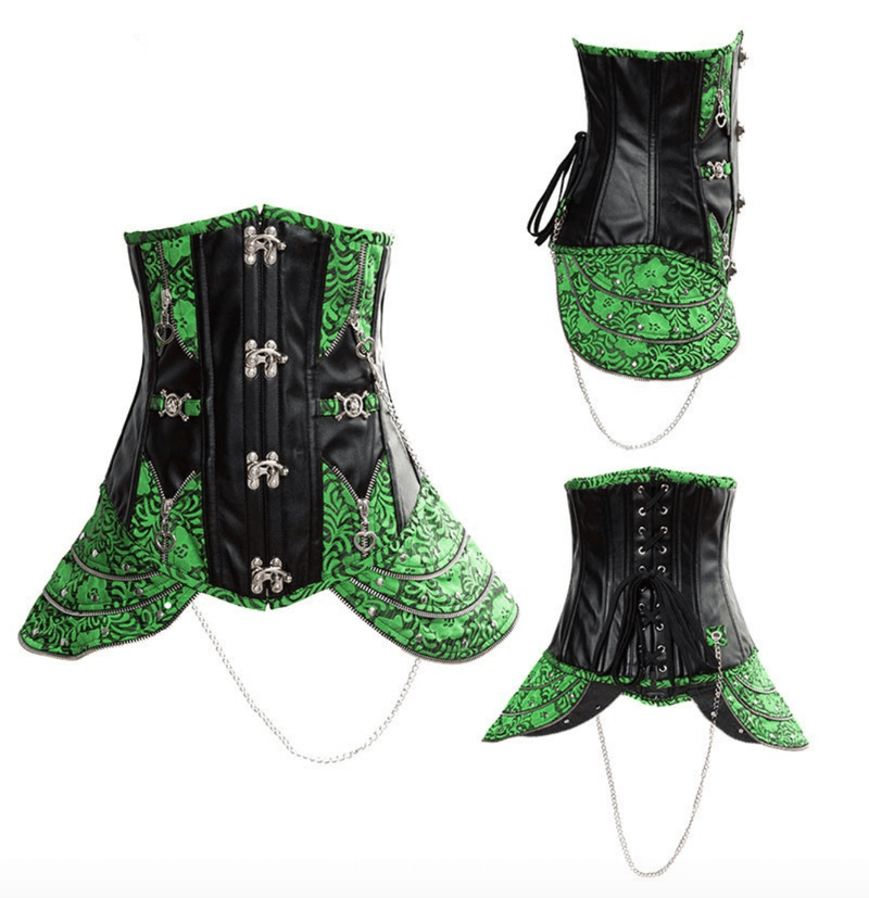 Hellebore Gothic Underbust Corset Steel Bone - Gothic Babe Co