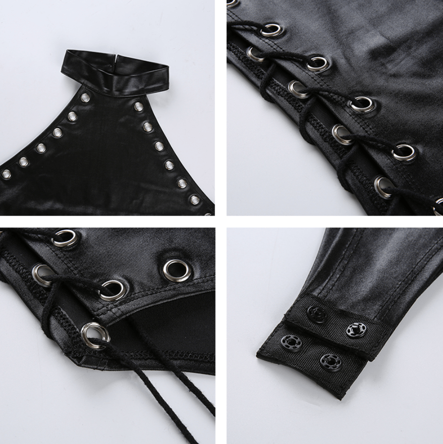 Electra Leotard Bodysuit | Goth Bodysuits - Gothic Babe Co