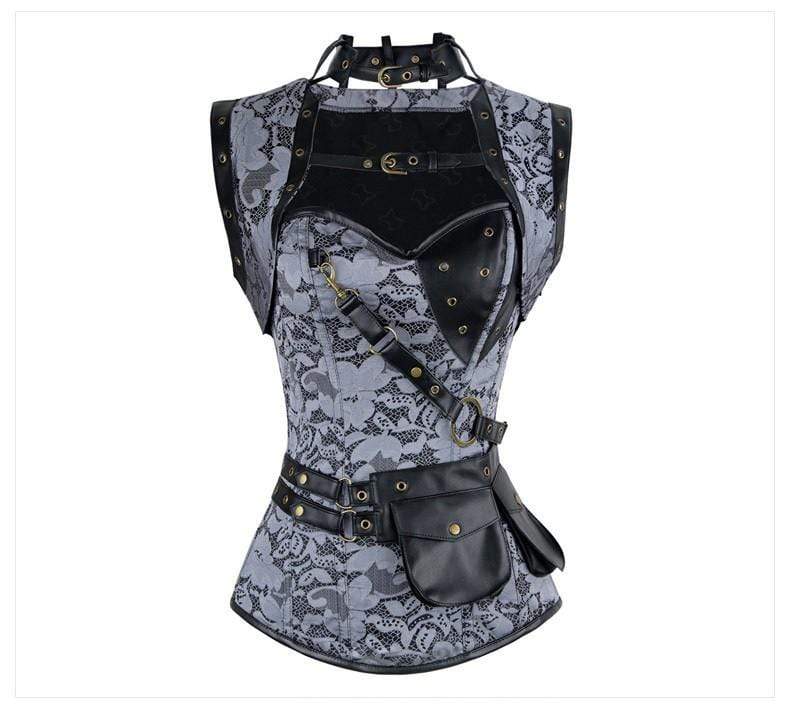 Gothic/SP Tribulations Steel Boned Corset - Gothic Babe Co