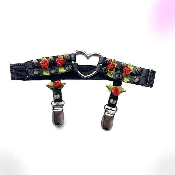 Suspender Holy Leg Garter | Leg Garter Belt - Gothic Babe Co