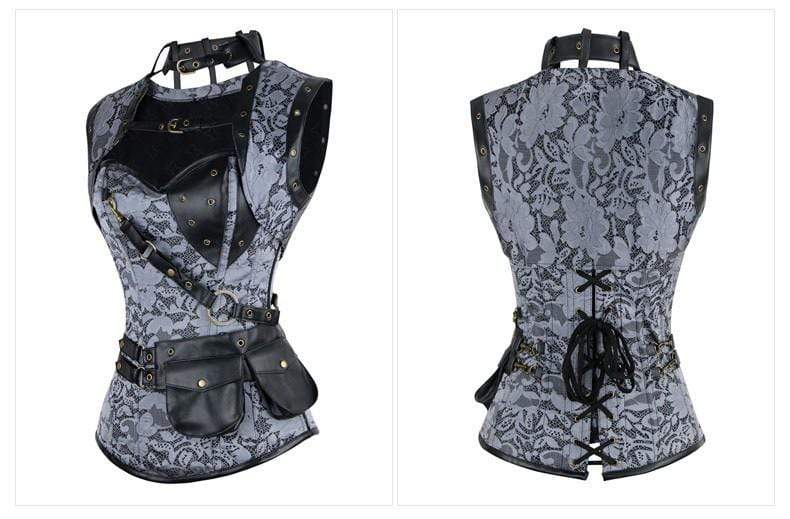 Gothic/SP Tribulations Steel Boned Corset - Gothic Babe Co