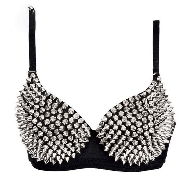 Rivets Studded Bra - Gothic Babe Co